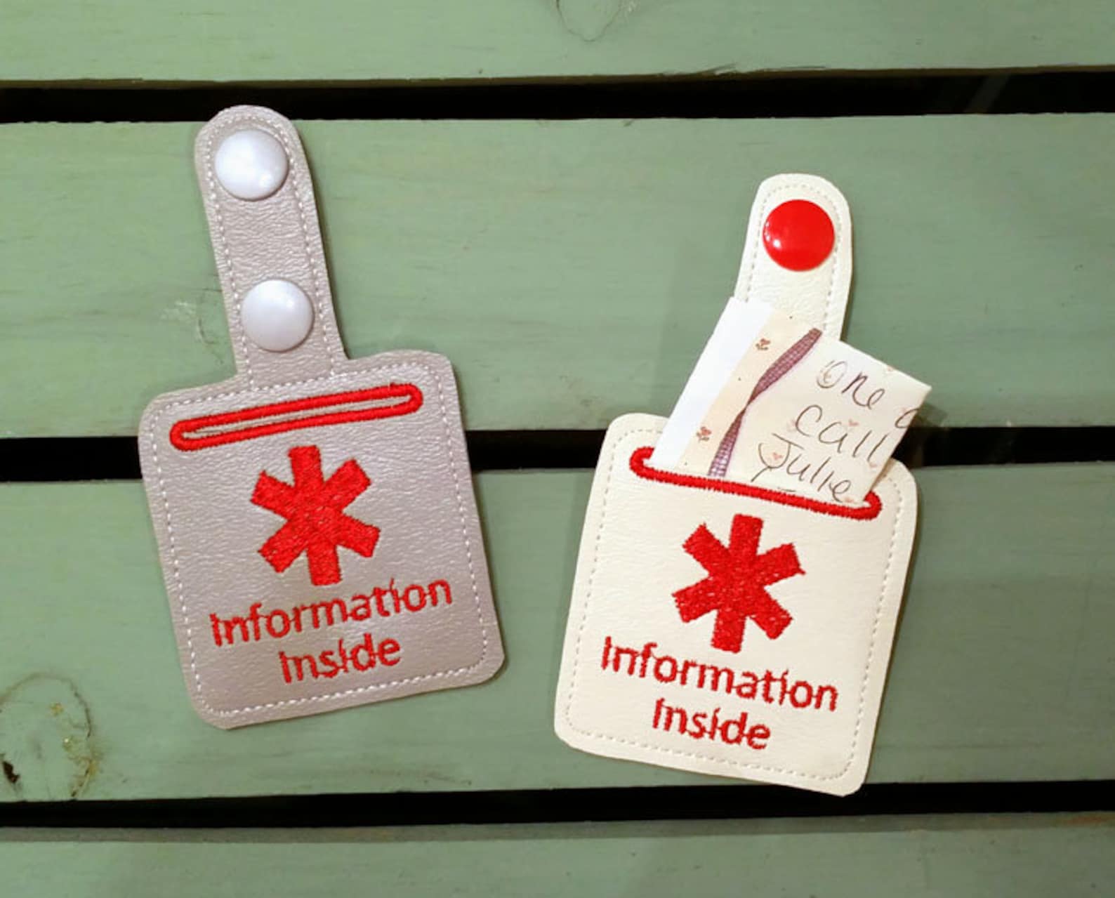 ITH Medical Alert Key Fob, Medical Alert Bag Tag, Key Fob Embroidery ...