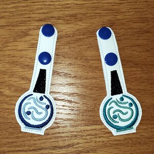 ITH Blue Nail Polish Key Fob - Nail Tech Bag Tag - Vinyl Key Fob With ...