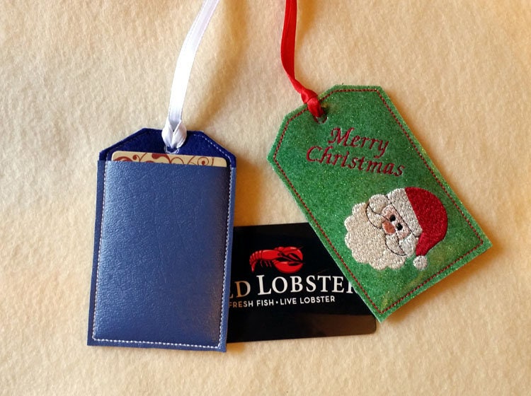 ITH Santa Gift Card Holder - Christmas Gift Card Holder - 4 X 4 Hoop ...