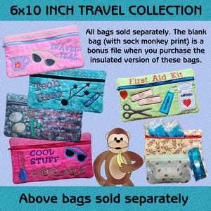 ITH First Aid Zipper Bag, in the Hoop Zipper Bag, Medical Zipper Bag ...