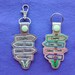 ITH Road Signs Key Fob, Travel Signs Vinyl Key Fob, Vacation Key Fob ...