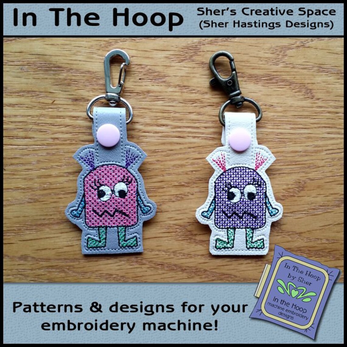 ITH Girl Monster Key Fob Monster Bag Tag Vinyl Key Fob - Etsy