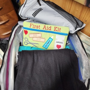 ITH First Aid Zipper Bag, in the Hoop Zipper Bag, Medical Zipper Bag ...