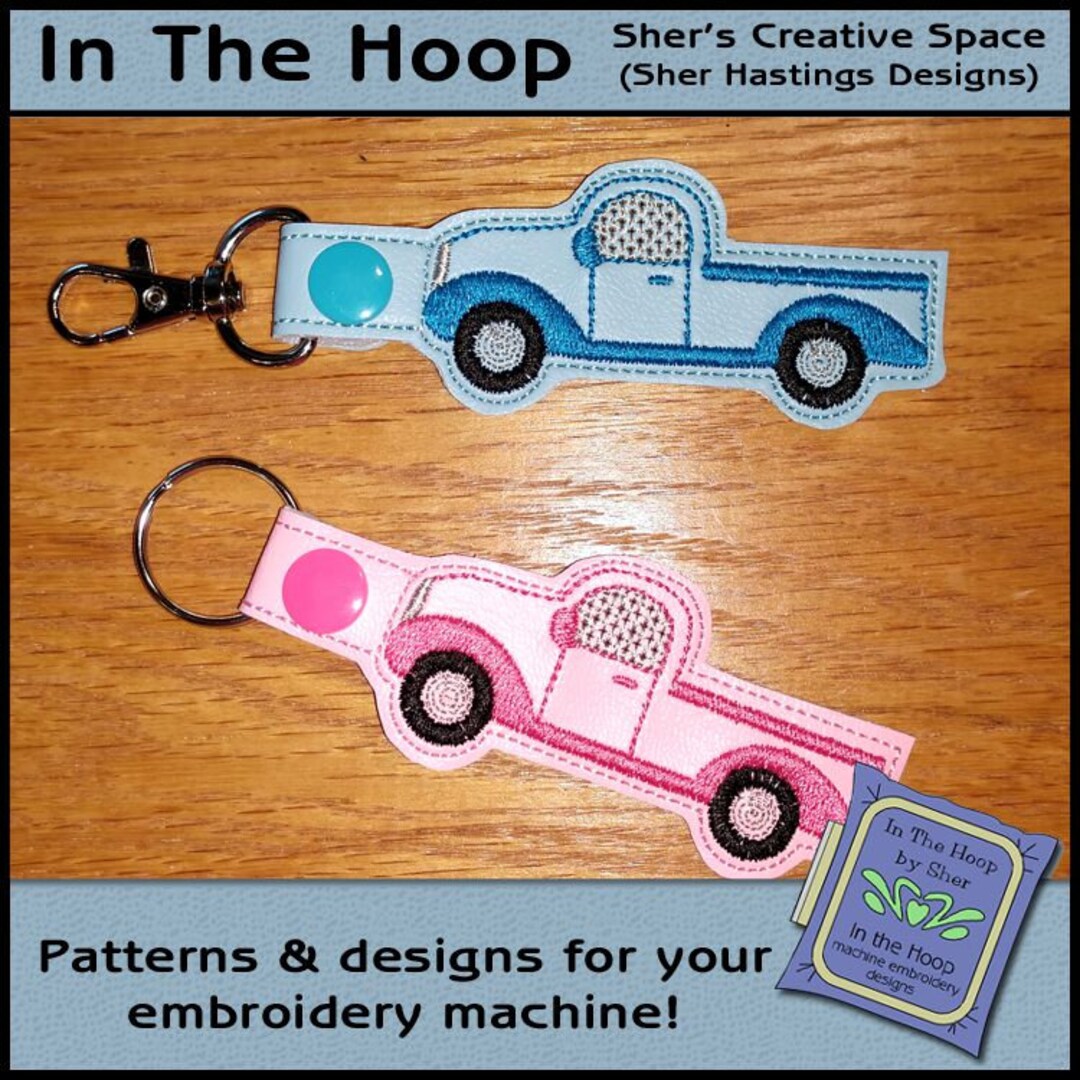 ITH Truck Key Fob, Truck Bag Tag, Truck Snap Tab, Vinyl Key Fob ...
