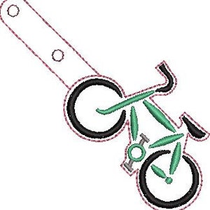 ITH Bike Key Fob - Bike Vinyl Key Fob - Bike Bag Tag, Bike Snap Tab ...
