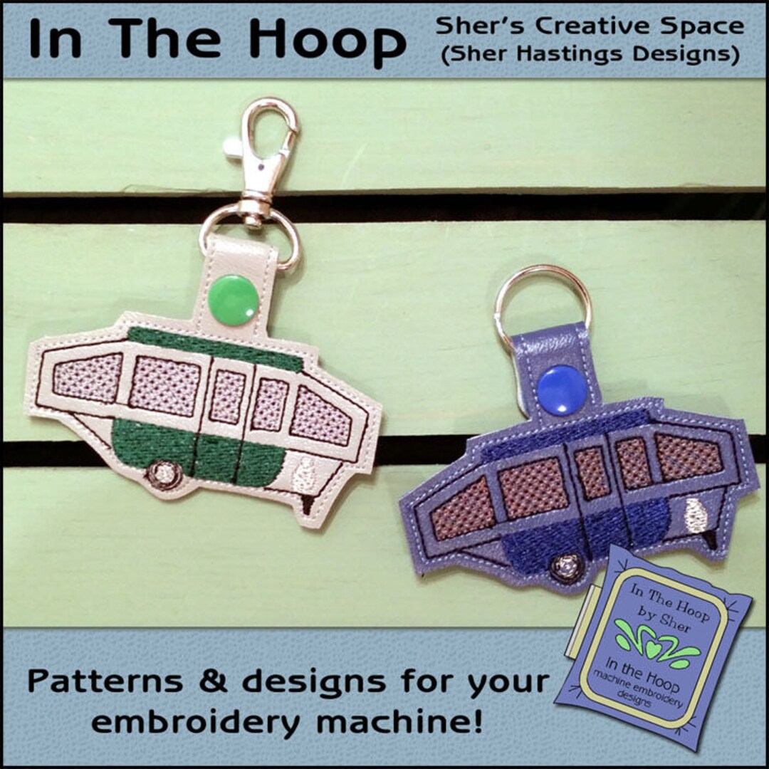 ITH Pop up Camper Vinyl Key Fob, Camper Key Fob, Camper Bag Tag ...