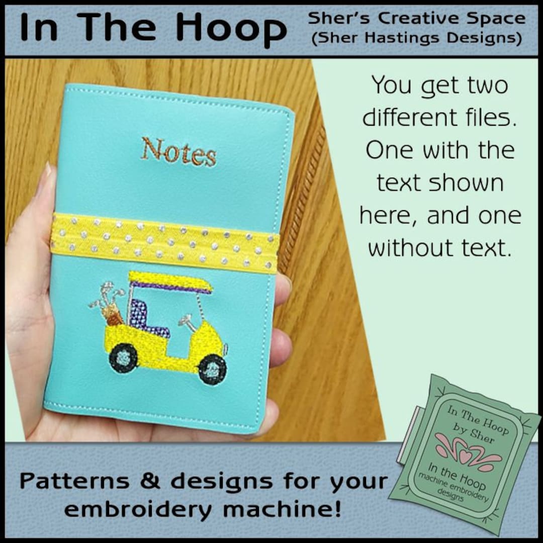 ITH Golf Cart Mini Composition Book Cover, Golfer Mini Notebook Cover ...