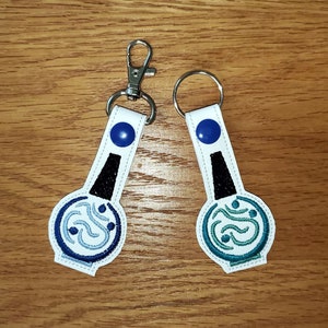 ITH Blue Nail Polish Key Fob - Nail Tech Bag Tag - Vinyl Key Fob With ...