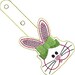 ITH Heart Bunny Key Fob - Bunny Key Fob - Easter Bag Tag - Vinyl Key ...