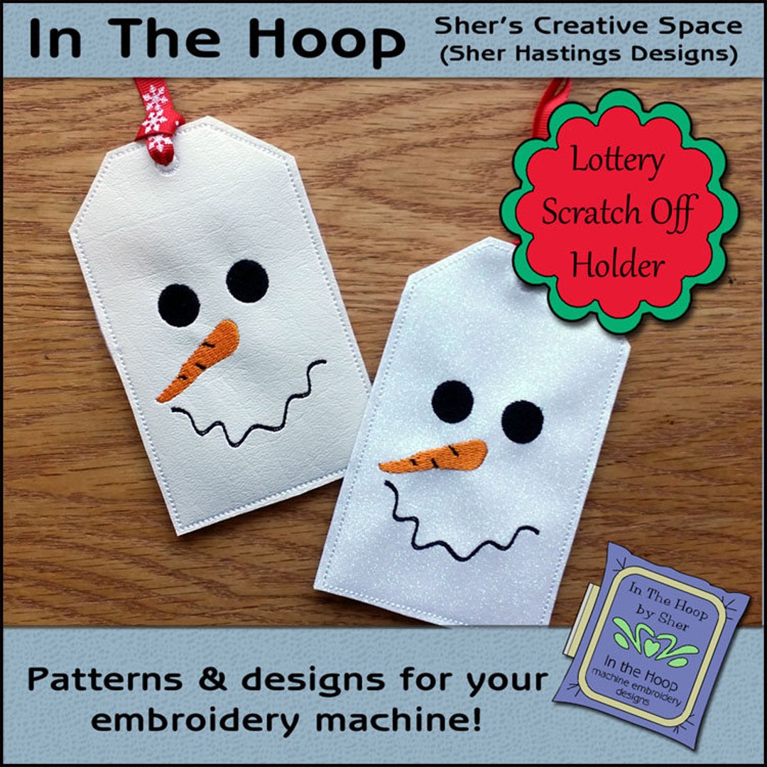 ITH Snowman Face Lottery Scratch off Holder - Christmas Scratch off ...