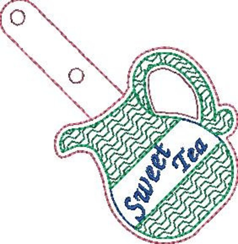ITH Iced Tea Key Fob Tea Key Fob Tea Bag Tag Vinyl Key | Etsy