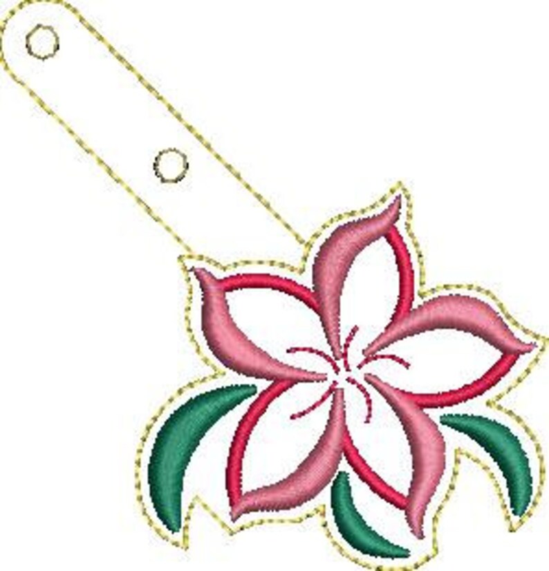 ITH Swirly Flower Key Fob Flower Bag Tag Vinyl Key Fob | Etsy