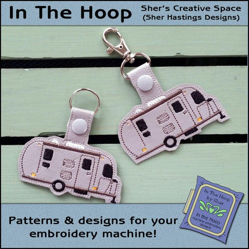 ITH Tiny Camper Key Fob Vintage Camper Bag Tag Vinyl Key - Etsy