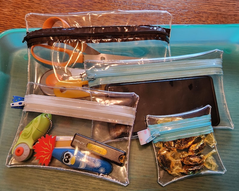 ITH Clear Vinyl Bags - Splash Bags - in the Hoop Zipper Bag - See ...