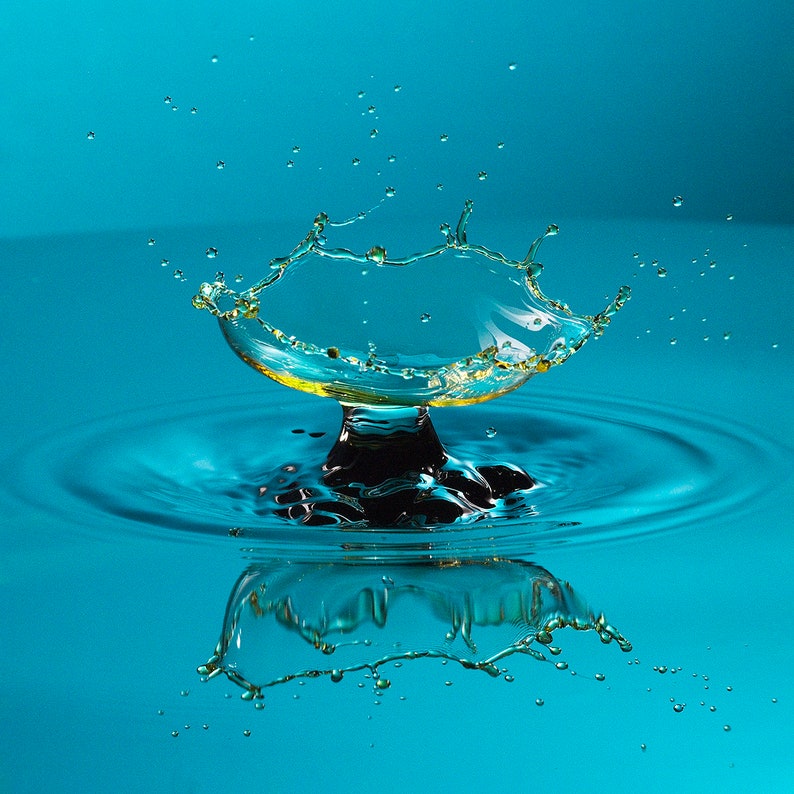 Blue Water Drop Splash Photography-digital Download - Etsy