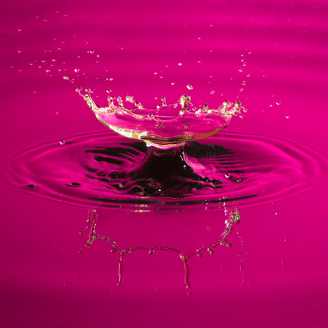 Magenta Water Drop Splash Photography-digital Download - Etsy