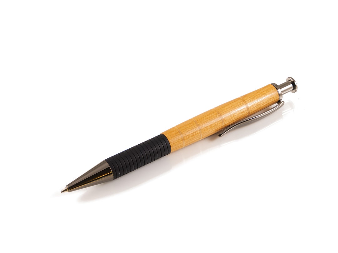 Cherry Clicker Wood Pen With Maple Accent and Metal Grip - Etsy