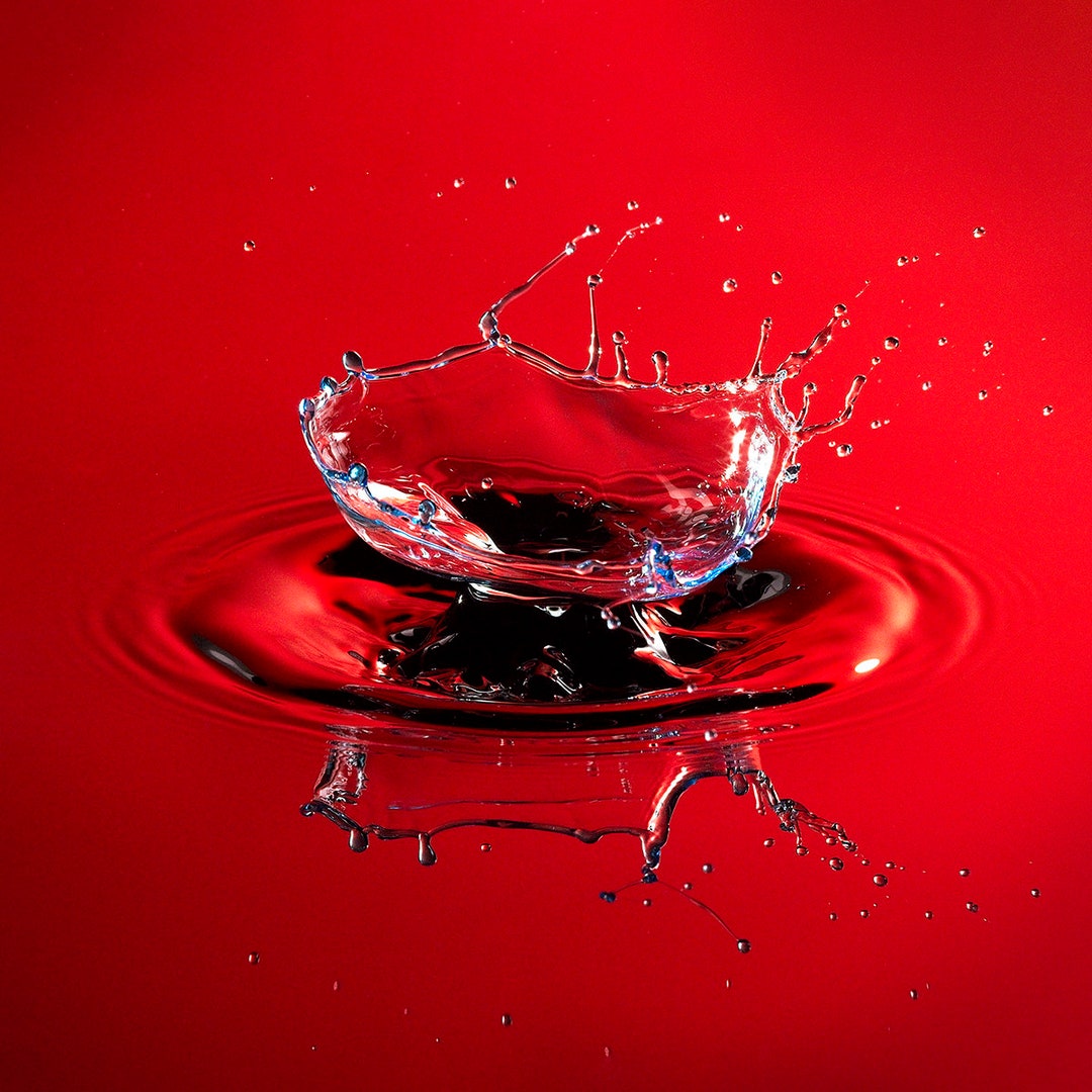 Red Water Drop Splash Photography-digital Download - Etsy