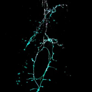 Teal Water Drop Splash Photography-digital Download - Etsy