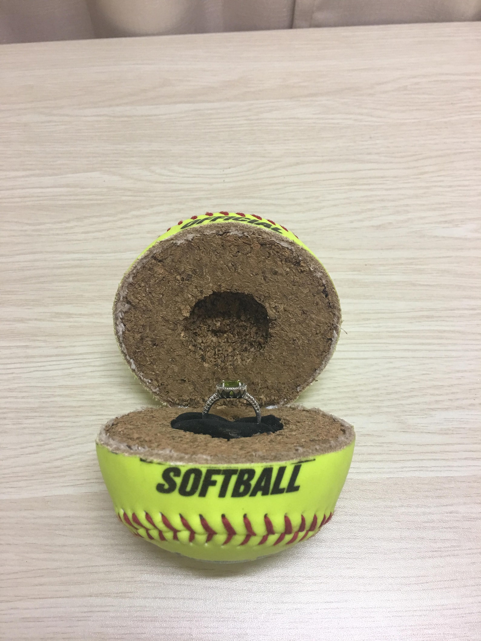 Softball Ring Display/holder for Incredible Engagement or Wedding With ...