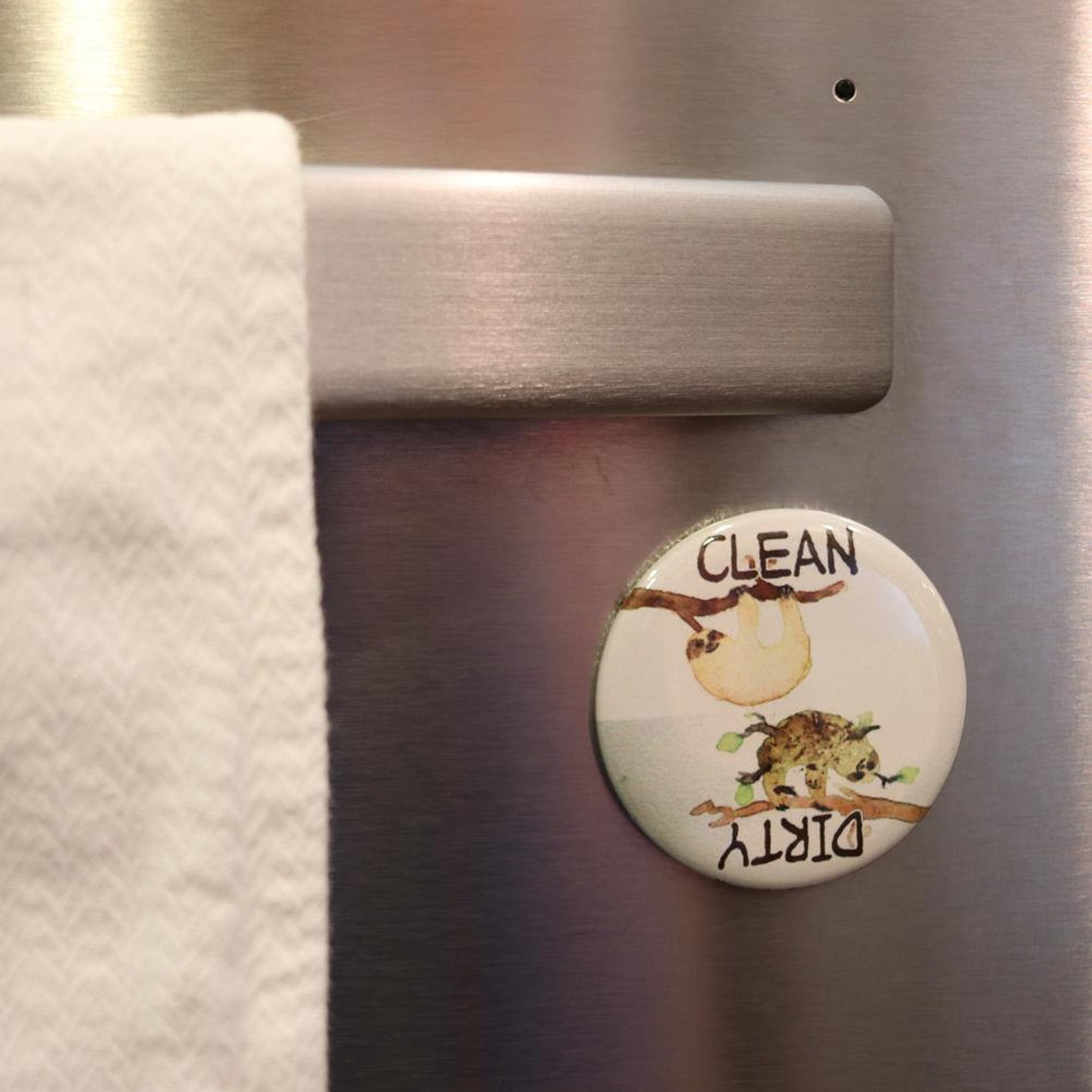 Buttonsmith Sloth Clean-dirty Dishwasher Magnet - Etsy