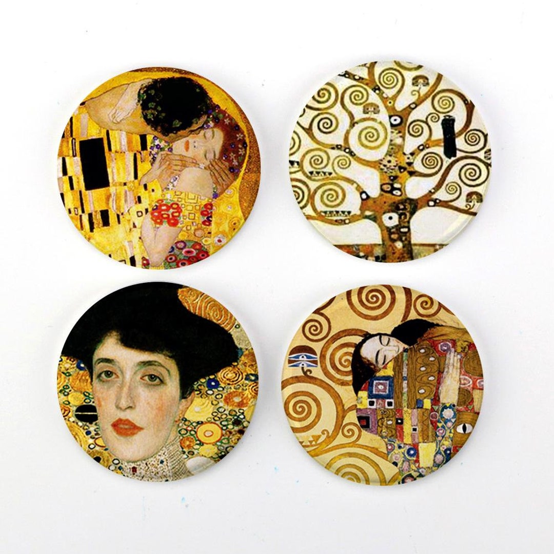 Buttonsmith® 1.25 Gustav Klimt Refrigerator Magnets Set of 4 - Etsy