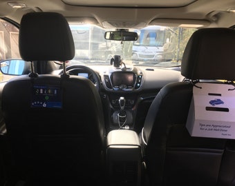 Uber Lyft Headrest 5 Star Ratings Decal Sign Rideshare Car - Etsy