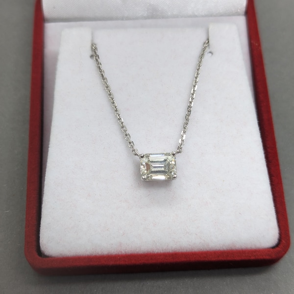 Lab Created Diamond Solitaire Pendant - Etsy