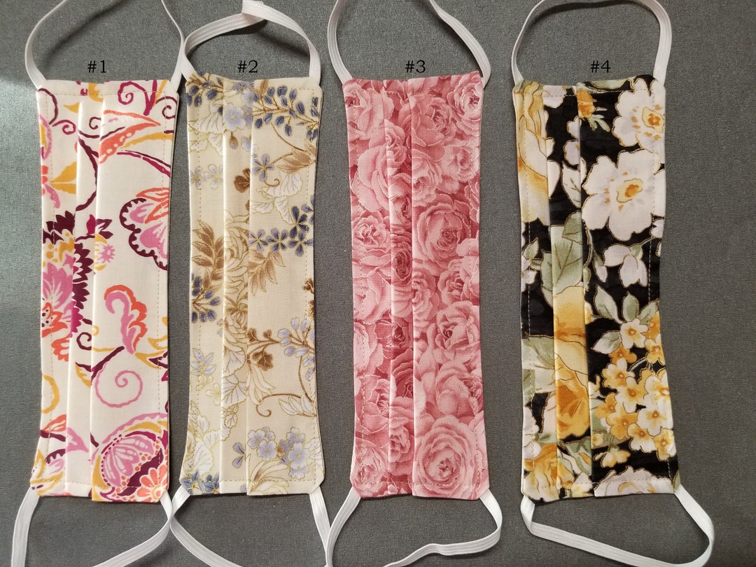 Floral Reusable 2 Layer Face Masks - Etsy