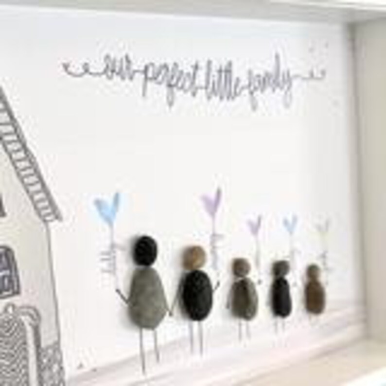 Personalised Balloon Family Tree Pebble Picture Framed - Etsy UK