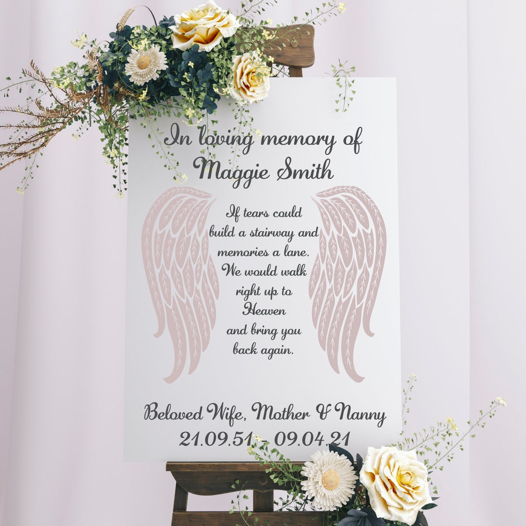 Personalized Memorial Foam Board Sign – Funeral Remembrance - Etsy
