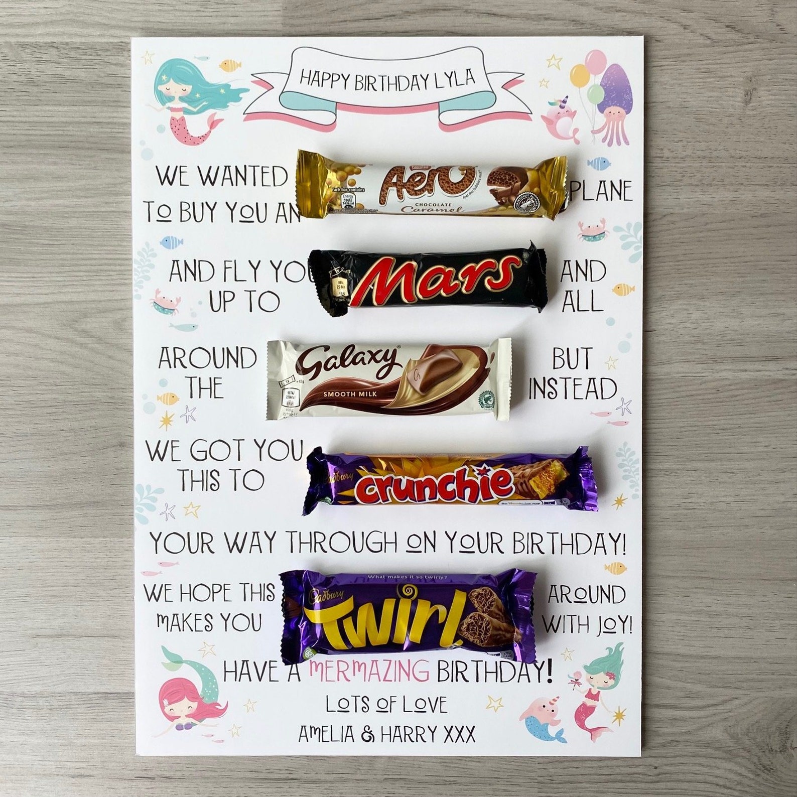 Personalised Children's Chocolate Board Chocolate Board - Etsy UK