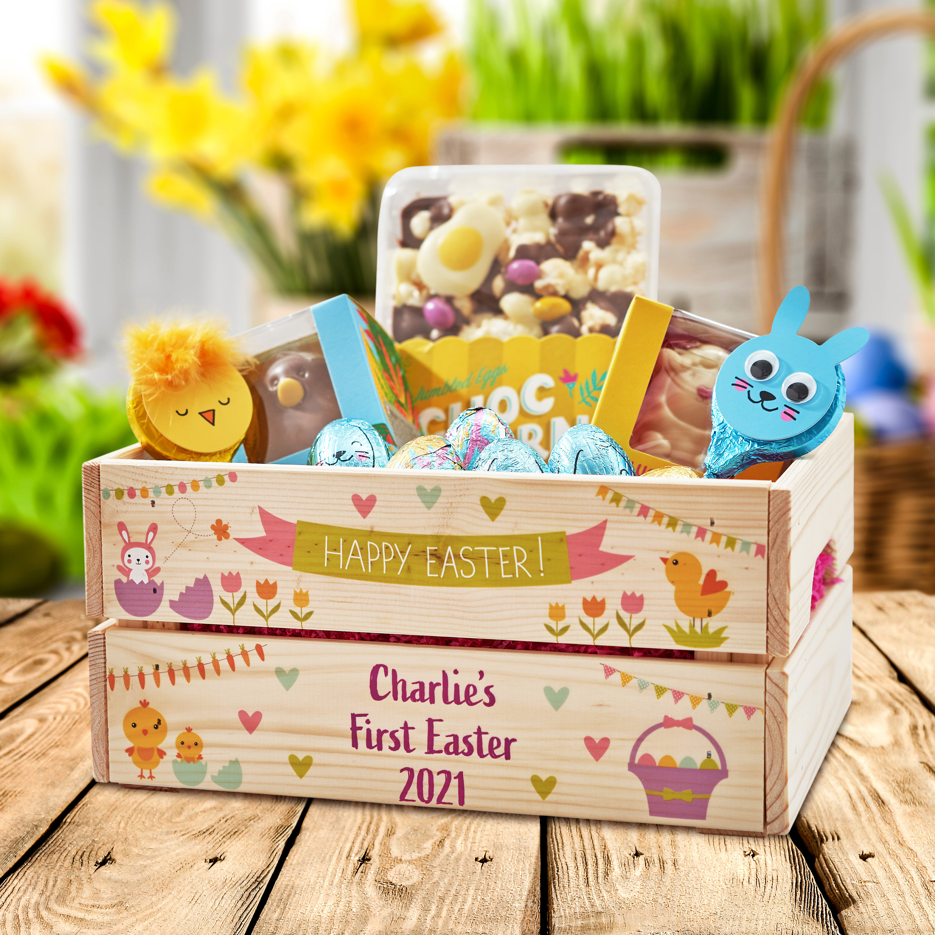 Personalised Easter Box Personalised Easter Crate Easter - Etsy UK