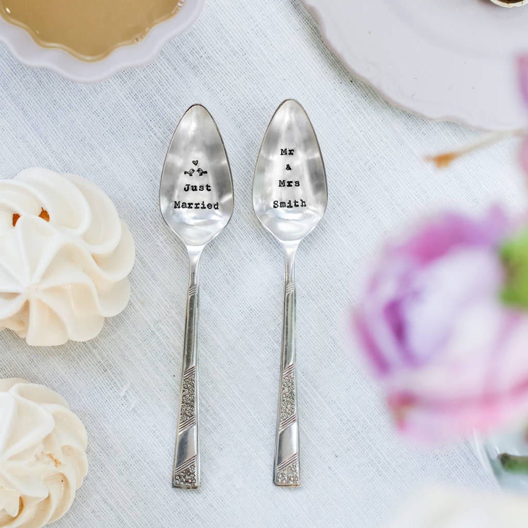 Personalised Silver Plated Vintage Tea Spoon Set - Etsy UK