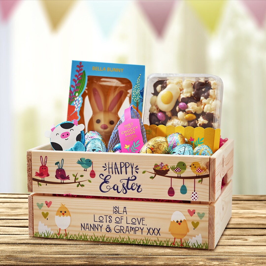 Personalised Easter Box - Personalised Easter Crate - Easter Gift ...