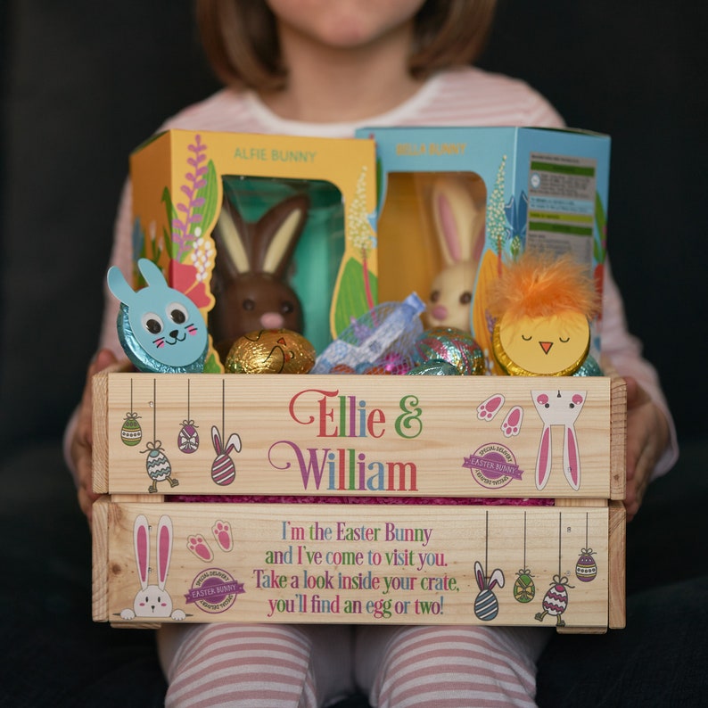 Personalised Easter Box Personalised Easter Crate Easter - Etsy UK