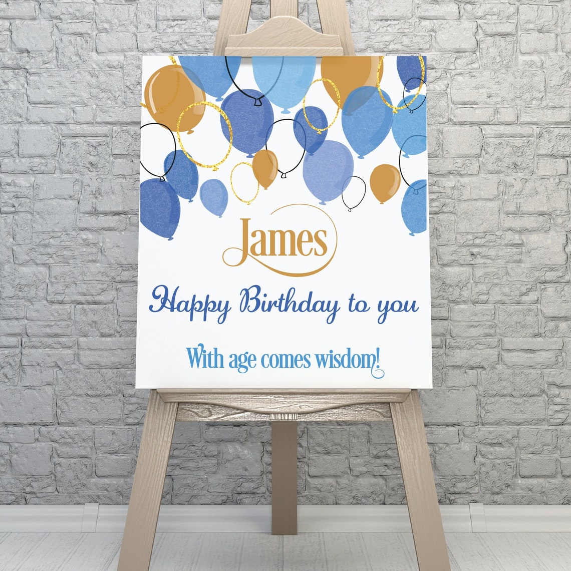 Personalised Birthday Sign - A1 A2 A3 - Welcome Birthday Party Sign ...