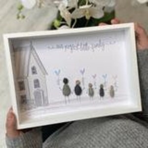 Personalised Balloon Family Tree Pebble Picture - Framed Pebble Art ...