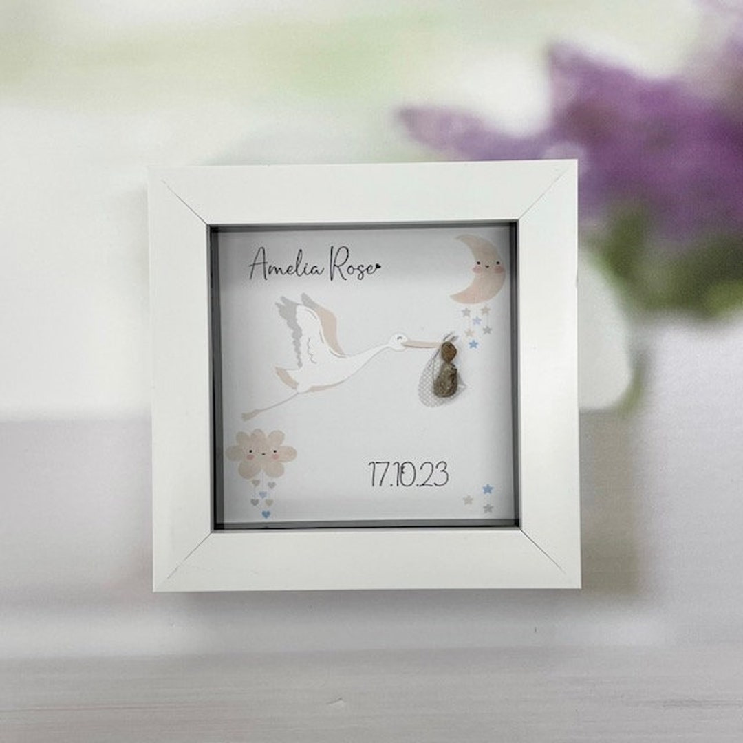Personalised New Baby Pebble Picture - Dream Big Pebble Picture ...