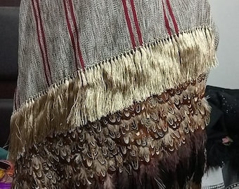 Purepecha Silk Fringe Rebozo From Michoacán With Pattern Fringe - Etsy