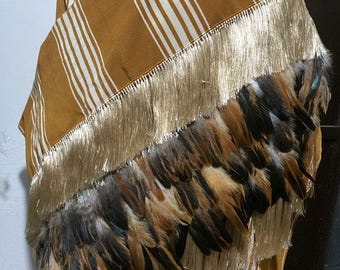 Purepecha Silk Fringe Rebozo From Michoacán With Pattern Fringe - Etsy