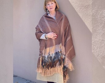 Purepecha Silk Fringe Rebozo From Michoacán With Pattern Fringe - Etsy