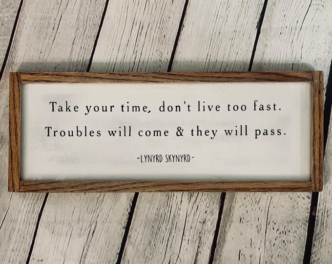 Wood Framed Sign | Lynyrd Skynyrd | Simple Man - Etsy
