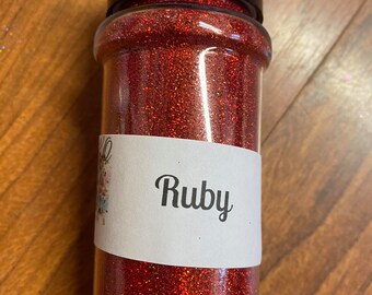 Ruby Red Glitter | Etsy