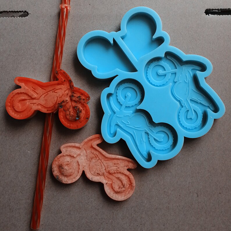 Motorcycyle Straw Topper Mold - Etsy