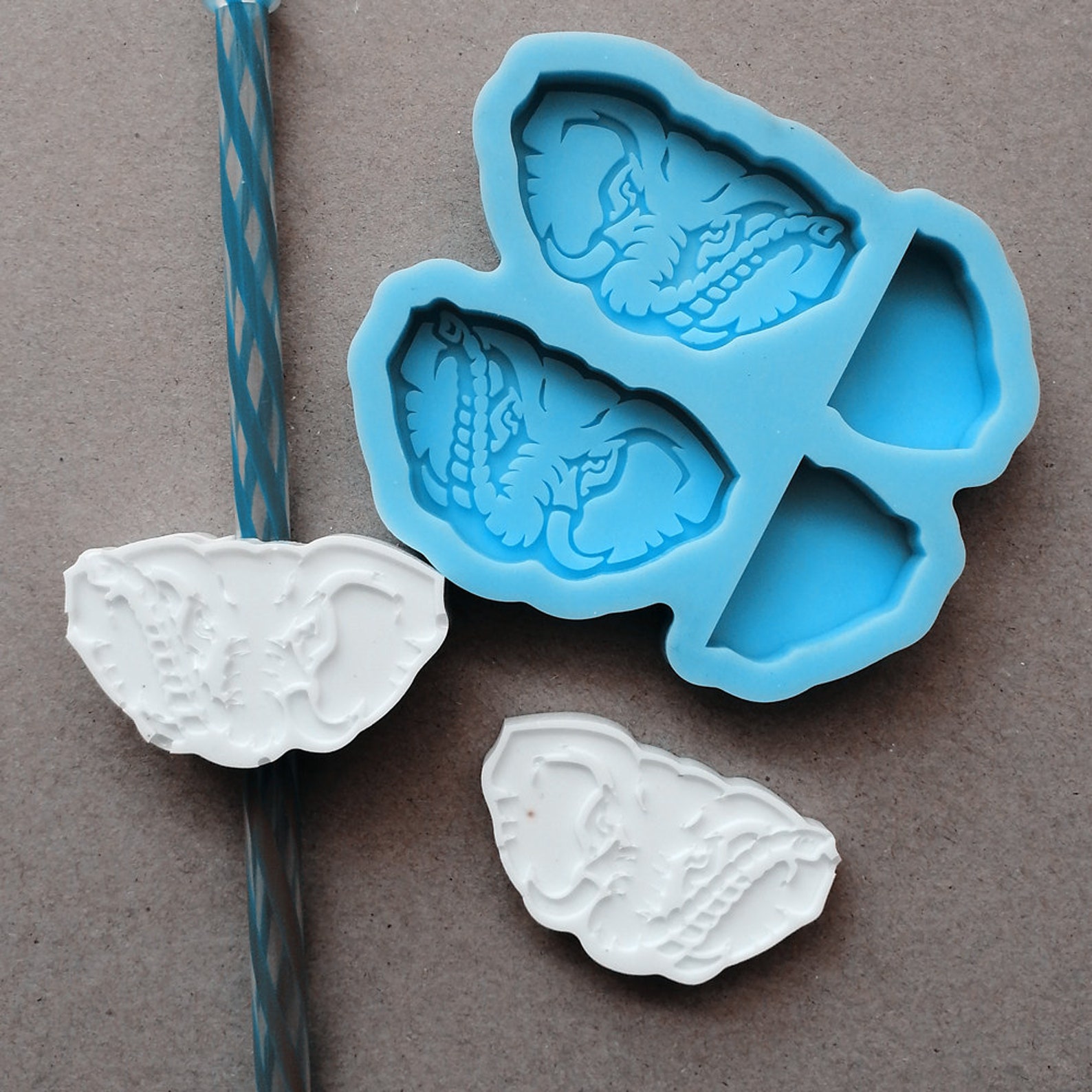 Alabama Elephant Straw Topper Mold - Etsy