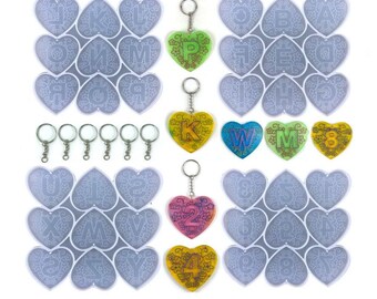 Letter Keychain Molds - Etsy