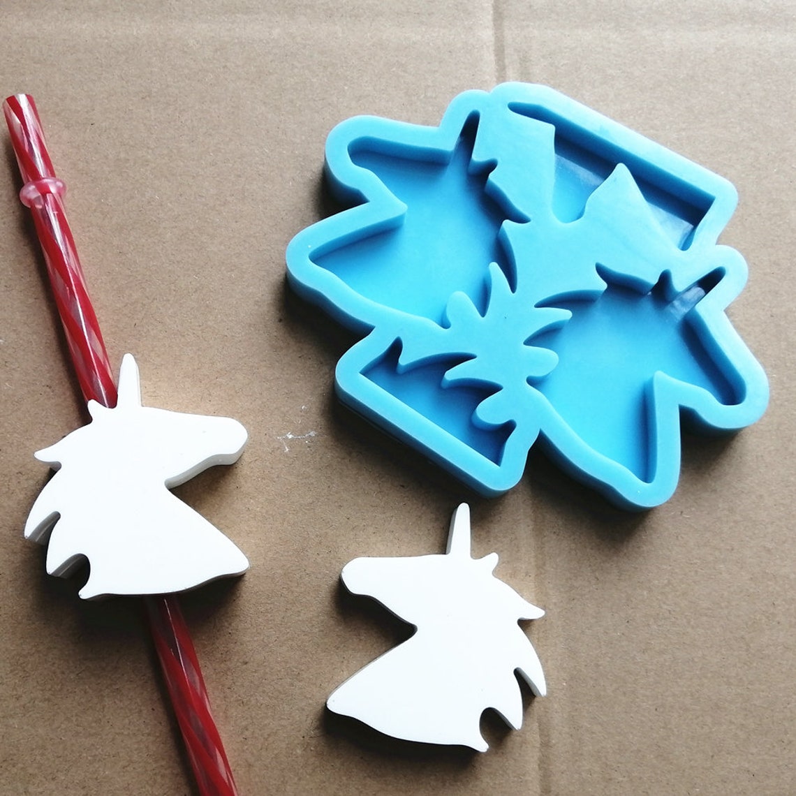 Unicorn straw topper Mold | Etsy