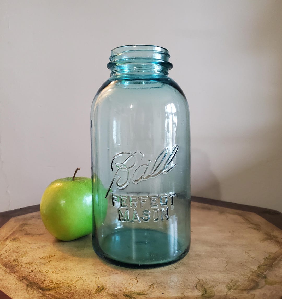Vintage Ball Perfect Mason Half Gallon Blue Canning Jar - Etsy