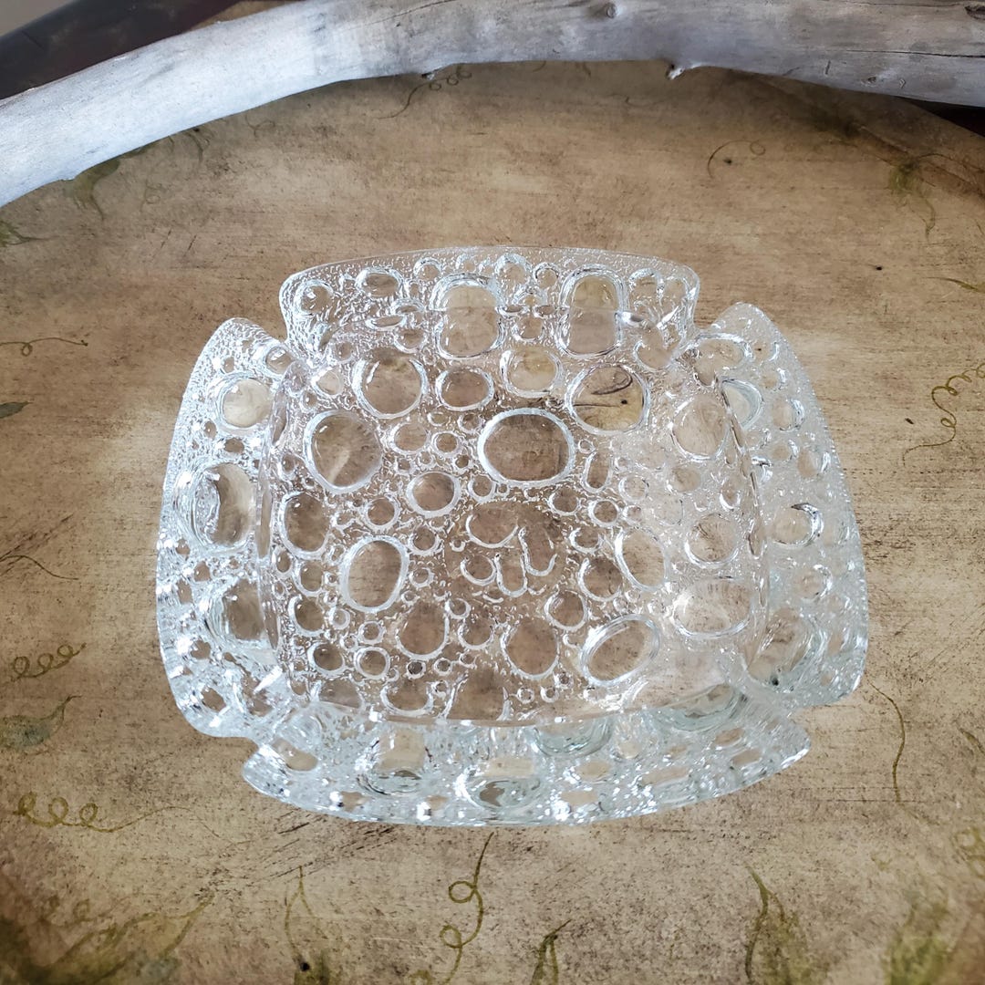 Vintage Pebble Glass Ashtray - Etsy
